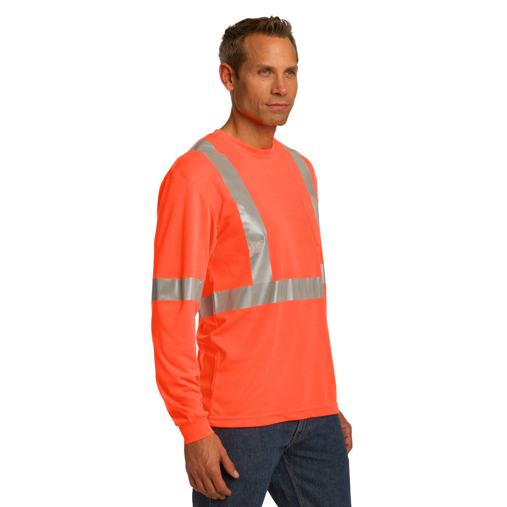 Class 2 Long Sleeve Safety T-Shirt ANSI 107 CornerStone